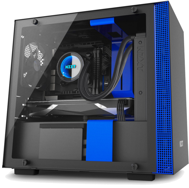 NZXT H200i Matte Black + Blue Game PC | GameComputers.nl